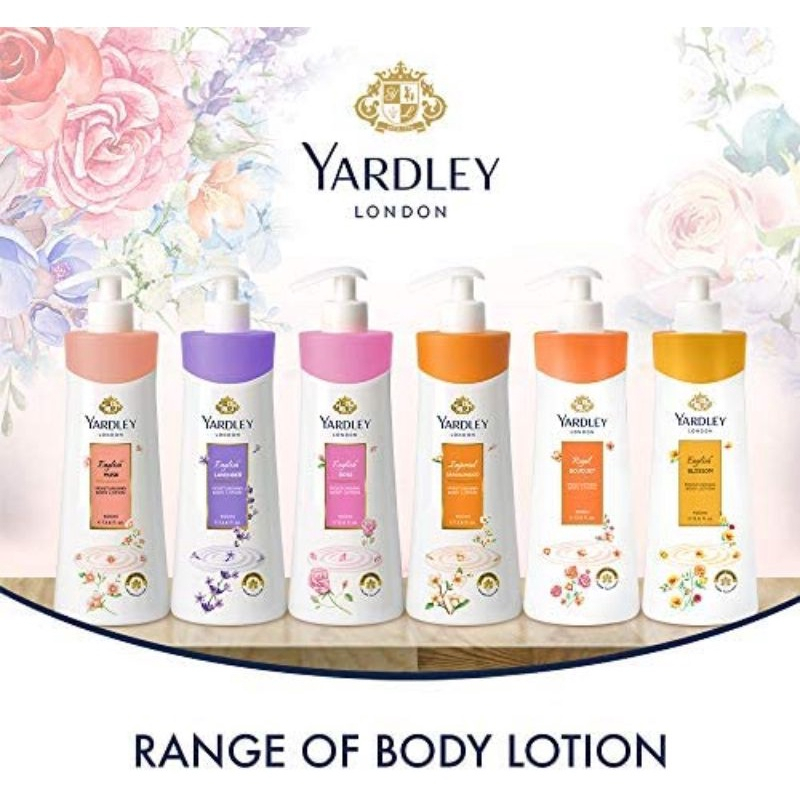 Yardley London Moisturising Body Lotion - 400ml & 200ml - Imperial ...