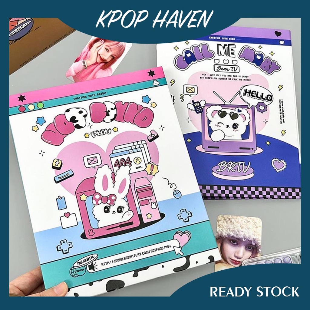 Ins A5 Binder 3 Inch Photo Album Rabbit Cartoon Photocard Holder Kawaii idol Photocard ...