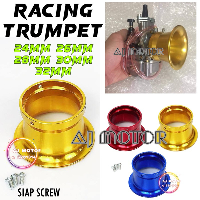 RACING TRUMPET AIR FUNNEL JOINT CARBURETOR 24MM 26MM 28MM 30MM 32MM ...