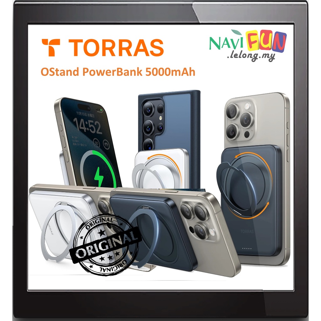 TORRAS Magnetic Portable Charger with 360° Rotatable Stand, 5000mAh ...
