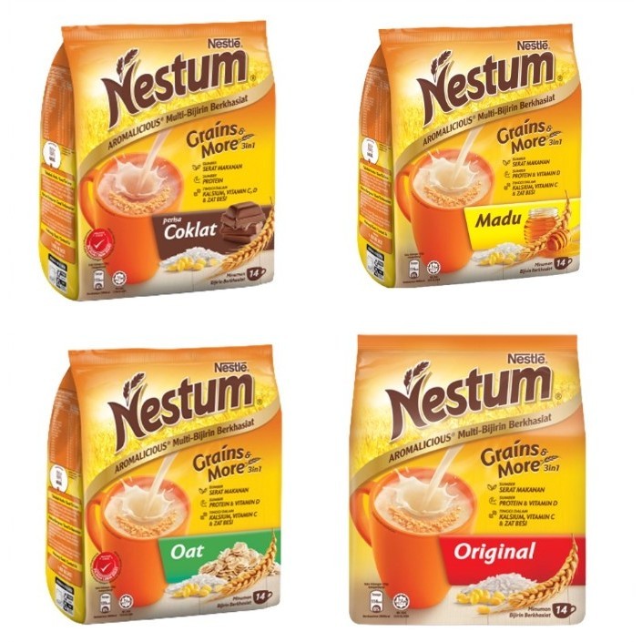 Nestle Nestum 3 in 1 Original / Madu / Oat / Coklat ( 14s x 28g ...