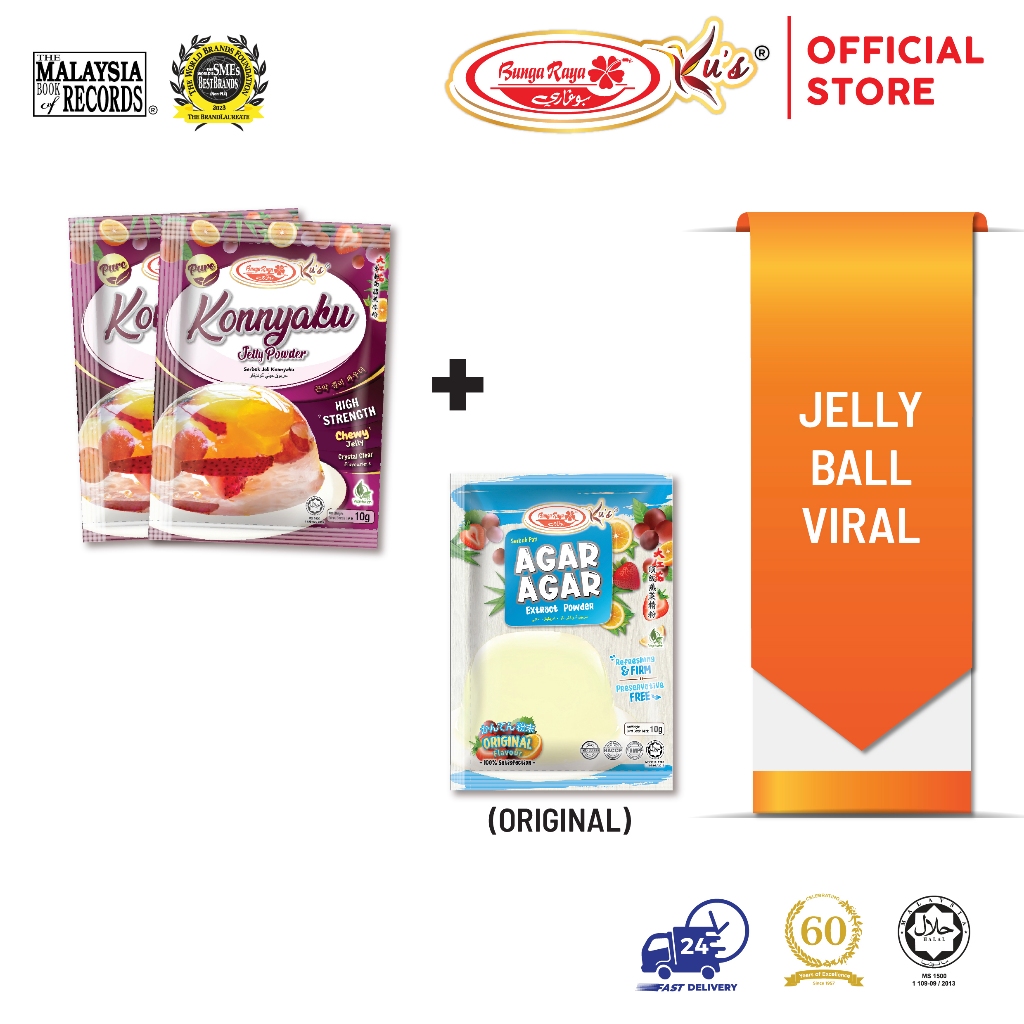 (Set Jelly Viral) Jeli Bola / Jeli Acuan Arnab / Jeli Baby Dino Serbuk ...