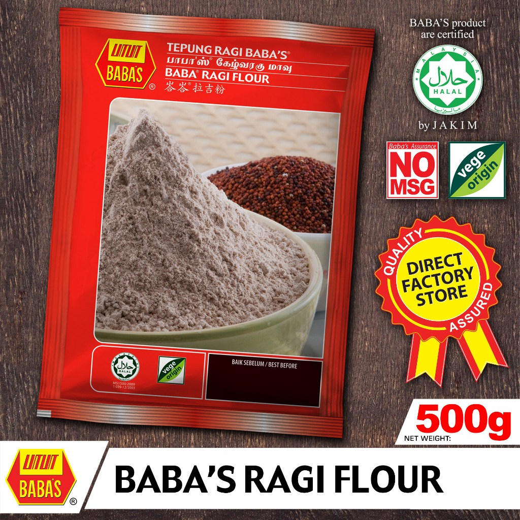 Tepung Ragi Baba's - Baba Ragi Flour 峇峇拉吉粉 (Packing : 500g) | Shopee ...