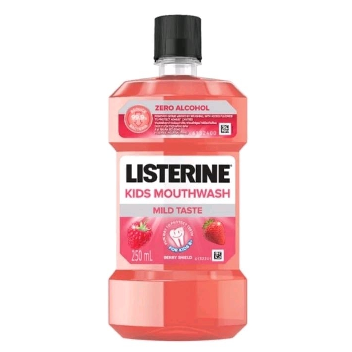 Listerine, Kids Mouthwash For Kids 6+, Mild Taste, Zero Alcohol, Berry ...