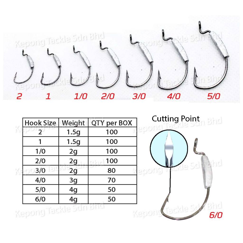 Opass Fishing hook OP39 6pcs 12pcs Jig Head Jighead for Zman soft bait ...