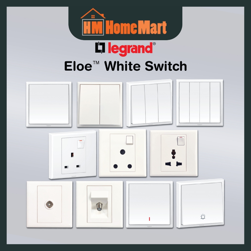 LEGRAND Eloe White Switch (1 Year Warranty) | Shopee Malaysia