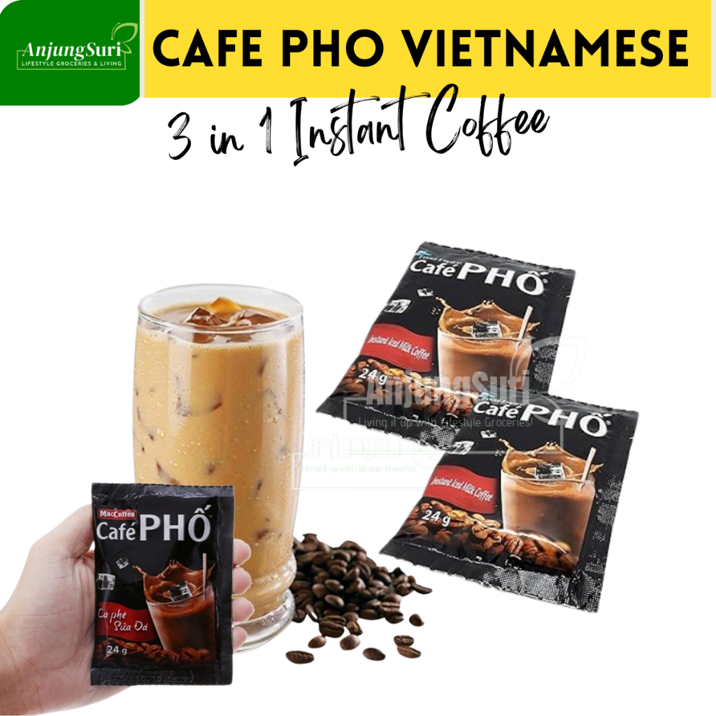 Cafe Pho Vietnam Iced Coffee 3 in 1 Kopi Vietnam 3in1 Instant Coffee ...