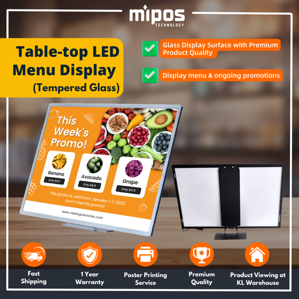 Table-top LED Menu Board with Stand Base Stable | Table LED Lightbox ...