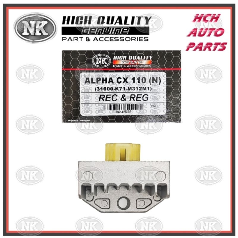 RECTIFIER & REGULATOR - HONDA - WAVE ALPHA CX 110 V2 - 31600-K71-M312M1 ...