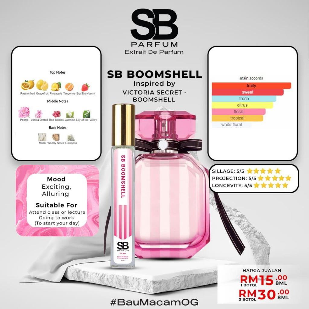 SB PARFUM EDP 30ml Sugarbomb Men Women Perfume For Him For Her Long Lasting Perfume Extrait De ...