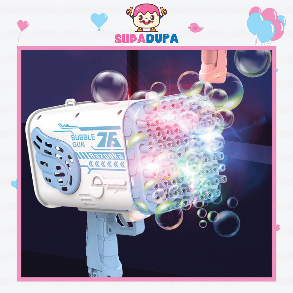 Children's Rocket Launcher Colorful Light Bubble Machine Electric ...