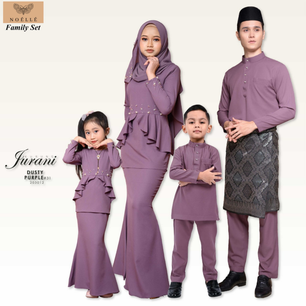 NOELLE Baju Raya Family Sedondon 2024 Baju Kurung Ibu Anak Baju Melayu ...