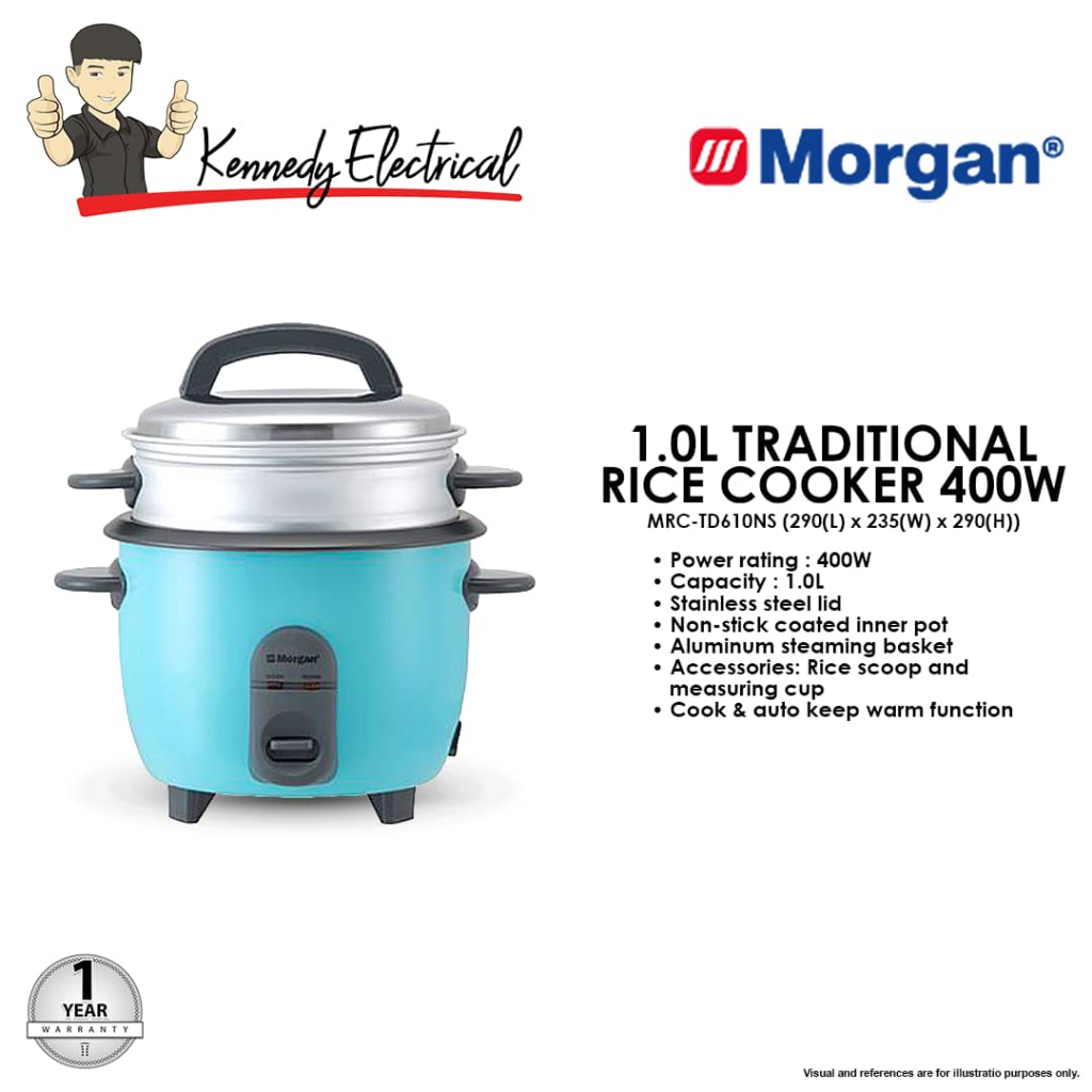 Morgan 1.0L TRADITIONAL RICE COOKER 400W MRC-TD610NS | Shopee Malaysia