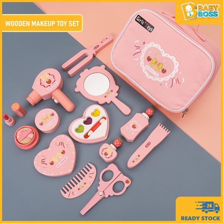 BabyBossn 12pcs Kids Makeup Kit for Girl Pretend Play for Toddlers 3-5 ...