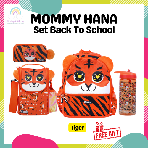 MOMMYHANA Back To School Set Tiger | Beg Sekolah Rendah Tadika ...