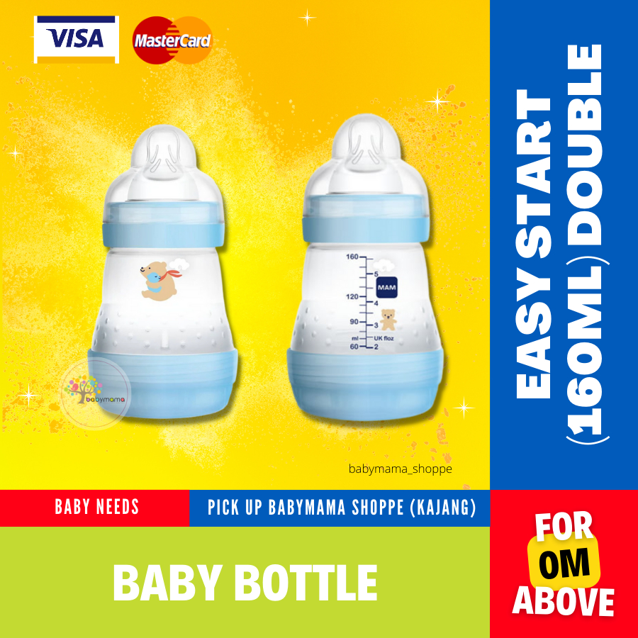 MAM | BABY NEEDS | EASY START ANTI-COLIC BABY BOTTLE | DOUBLE 160ML | Shopee Malaysia