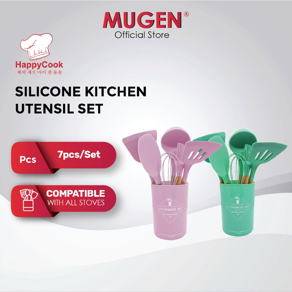 HappyCook Silicone Kitchen Utensil Set (7 Pcs) | Shopee Malaysia