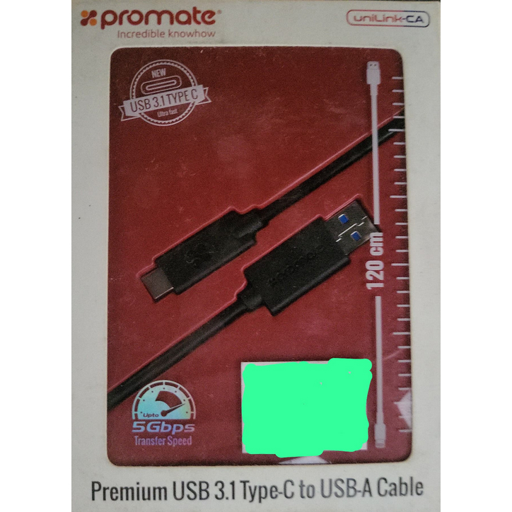 Promate Premium USB 3.1 Type-C to USB-A Cable | Shopee Malaysia