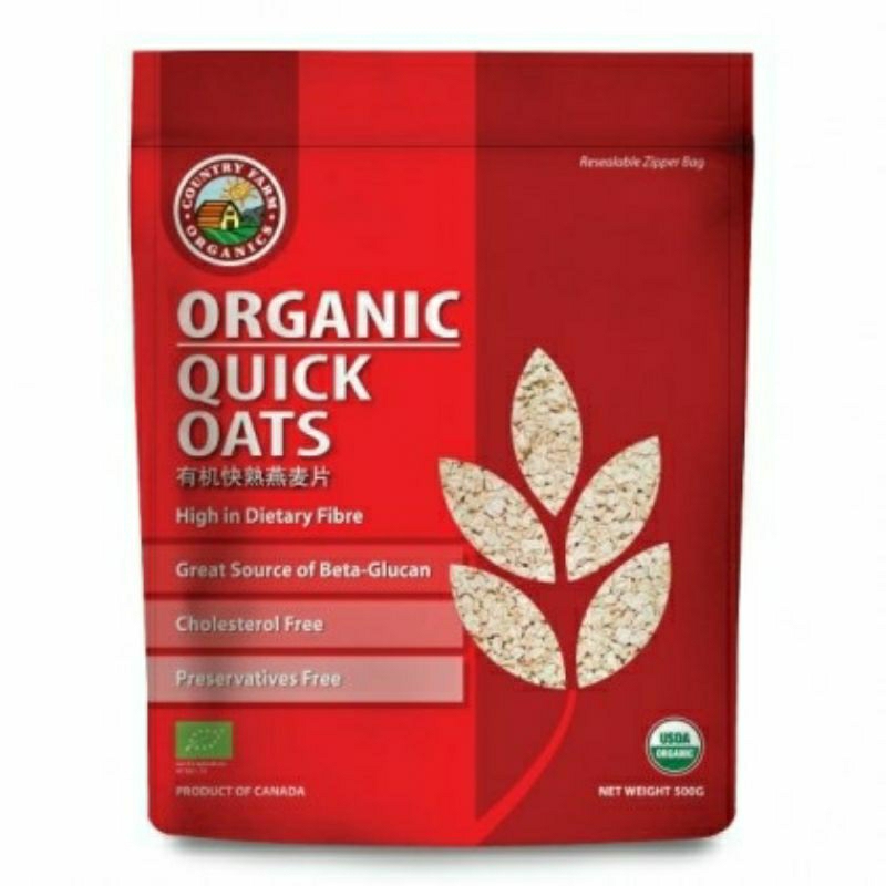 Country Farm Organic Quick Oats 500g | Shopee Malaysia