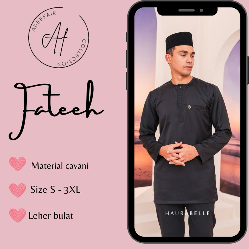 KURTA FATEEH BY HAURABELLE (READY STOCK, SAIZ S HINGGA 3XL, MATERIAL CAVANI) | Shopee Malaysia