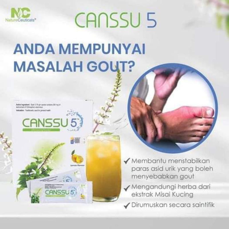 GOUT SUPPLEMENT - CANSSU 5, rawat gout secara organik | Shopee Malaysia