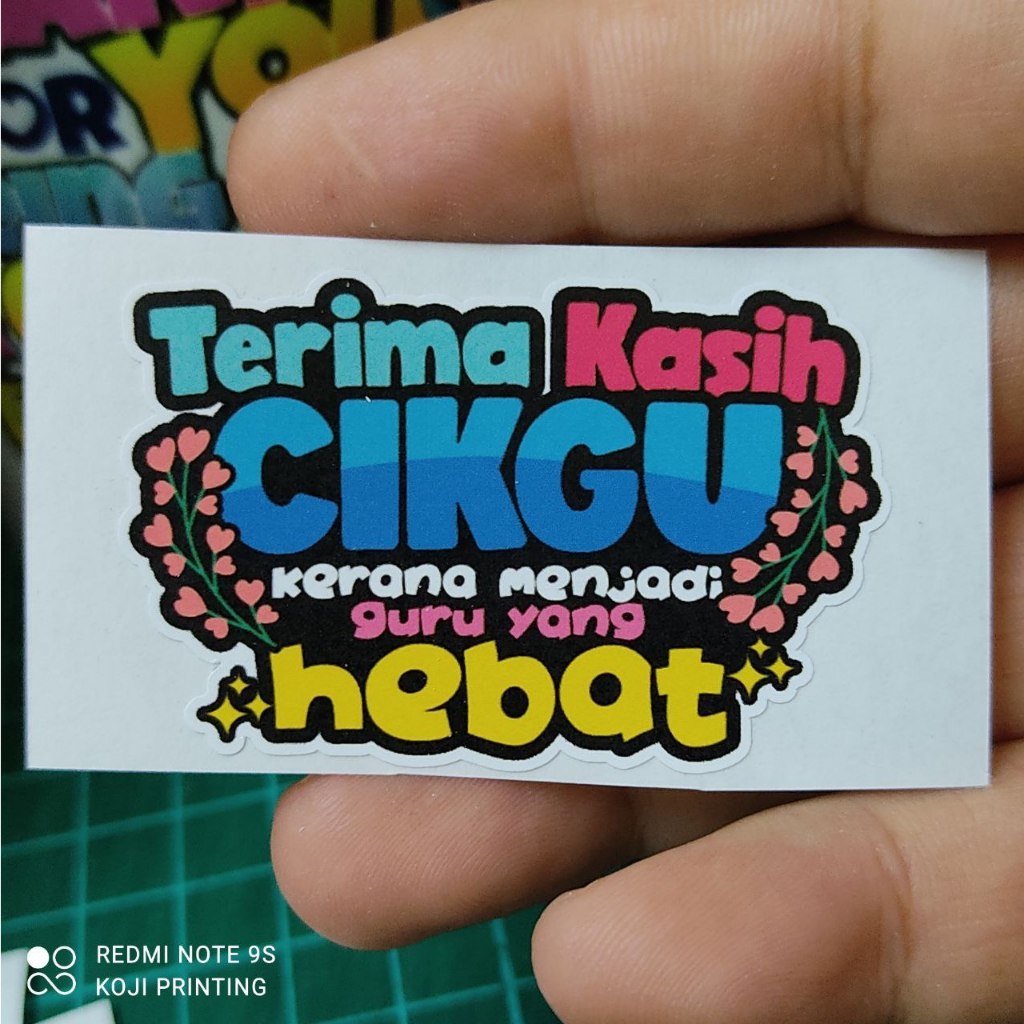 STICKER UCAPAN UNTUK GURU / THANK YOU TEACHER/TERIMA KASIH CIKGU/TERIMA ...