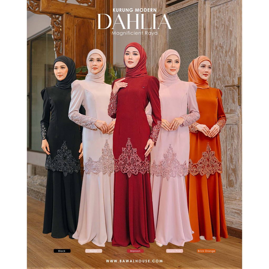 Baju Kurung Dahlia Heavy Chiffon Premium With Beaded Lace Magnificent ...