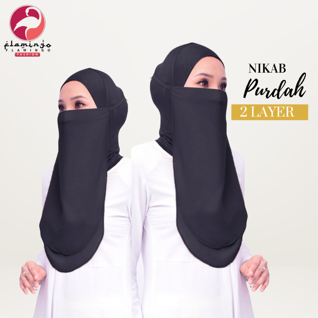 NIKAB PURDAH 2 LAYER CHIFFON PREMIUM | Shopee Malaysia