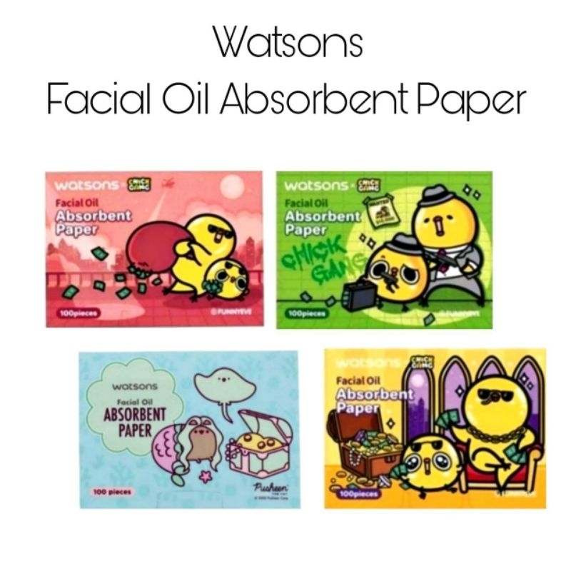 Watsons Facial Oil Absorbent Paper (100s) Penyerap Muka Berminyak Oily ...