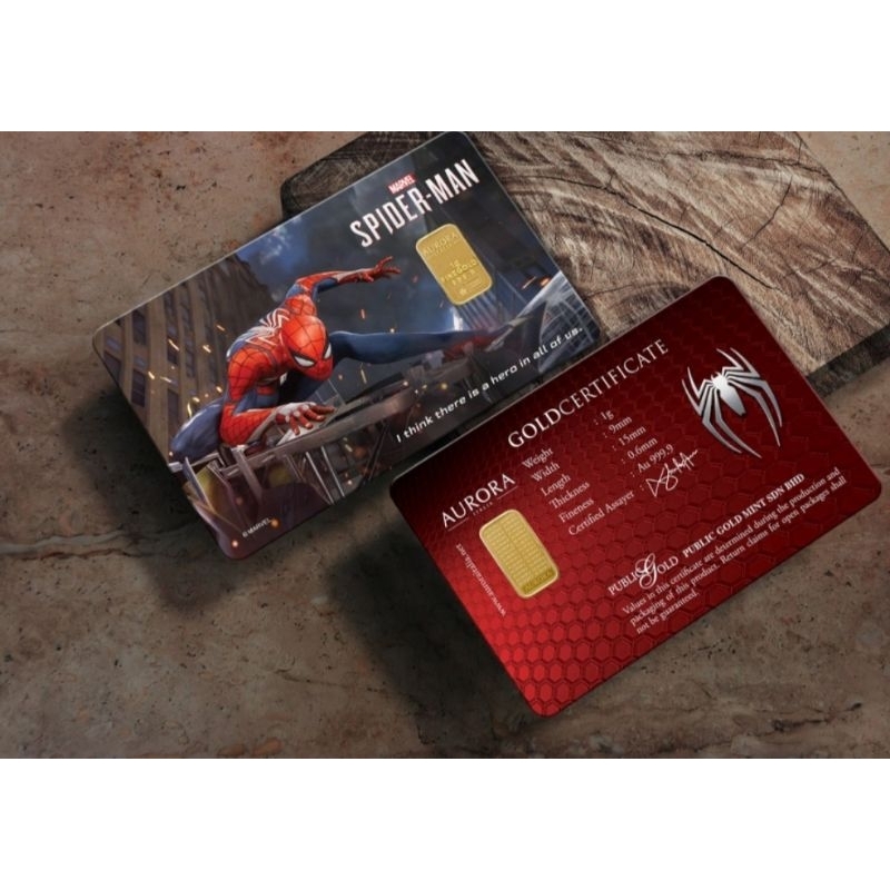 GOLD BAR MARVEL SPIDER-MAN | Shopee Malaysia