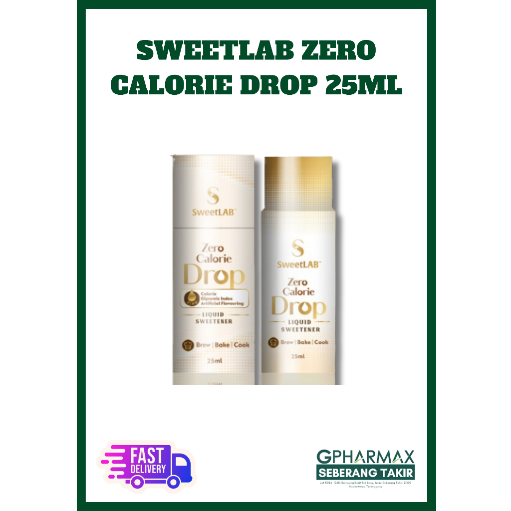 SweetLab Zero Calorie Drop Liquid Sweetener 25ml Pengganti Gula ...