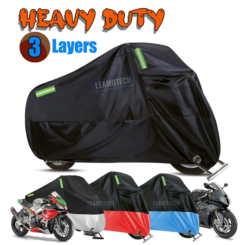 Motorcycles Cover 3 Layers Waterproof Cover Motor Outdoor Anti-Dust UV ...