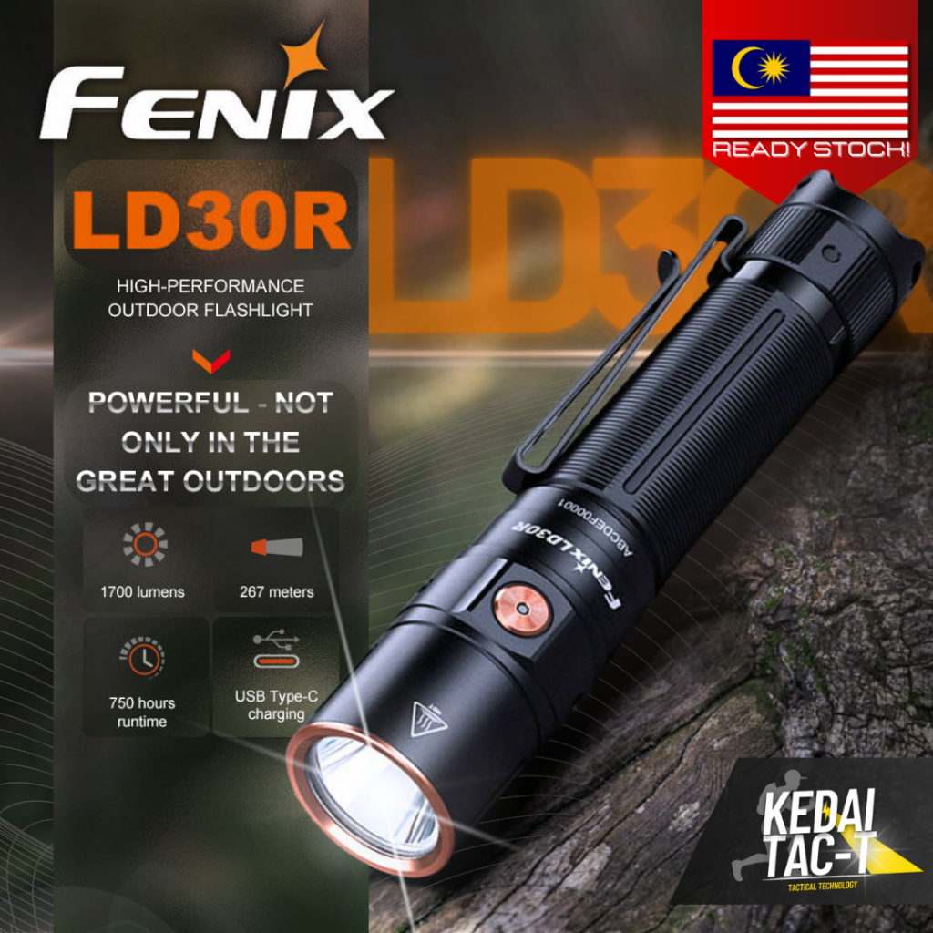 FENIX LD30R - 1700 LUMEN Luminus SST40 LED Rechargeable Flashlight ...