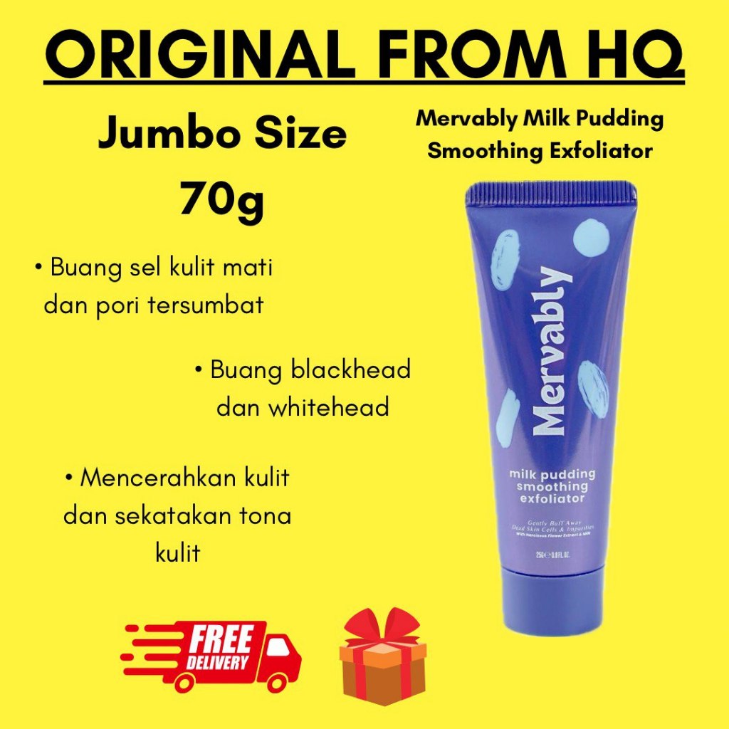 [FREE GIFT] JUMBO MERVABLY MILK PUDDING EXFOLIATOR SKIN FACE SCRUB ...