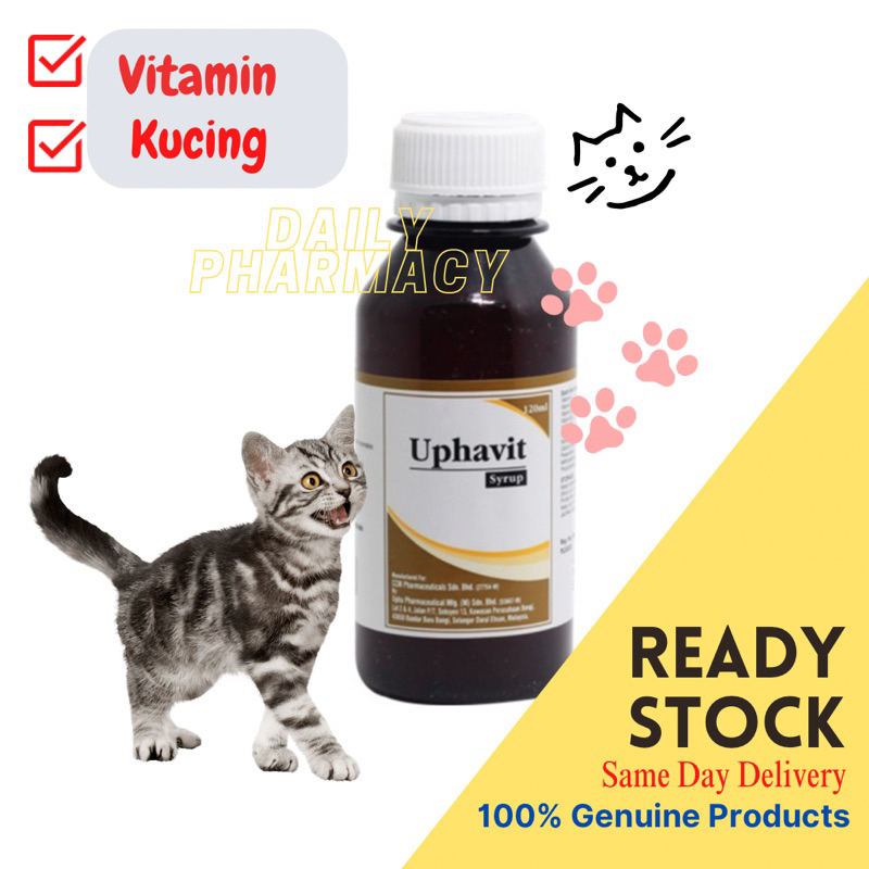Uphavit Multivitamin Syrup 30ml/120ml (Vitamin kucing) badan kuat ...