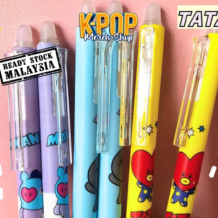 BTS BT21 Tinytan Bangtan OT7 Kpop Merch Pen Ball Point Glitter | Shopee Malaysia