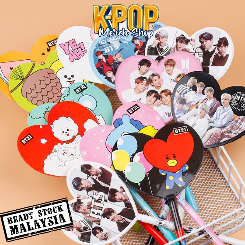 BTS BT21 Tinytan Bangtan OT7 Kpop Merch Pen Ball Point Glitter | Shopee Malaysia