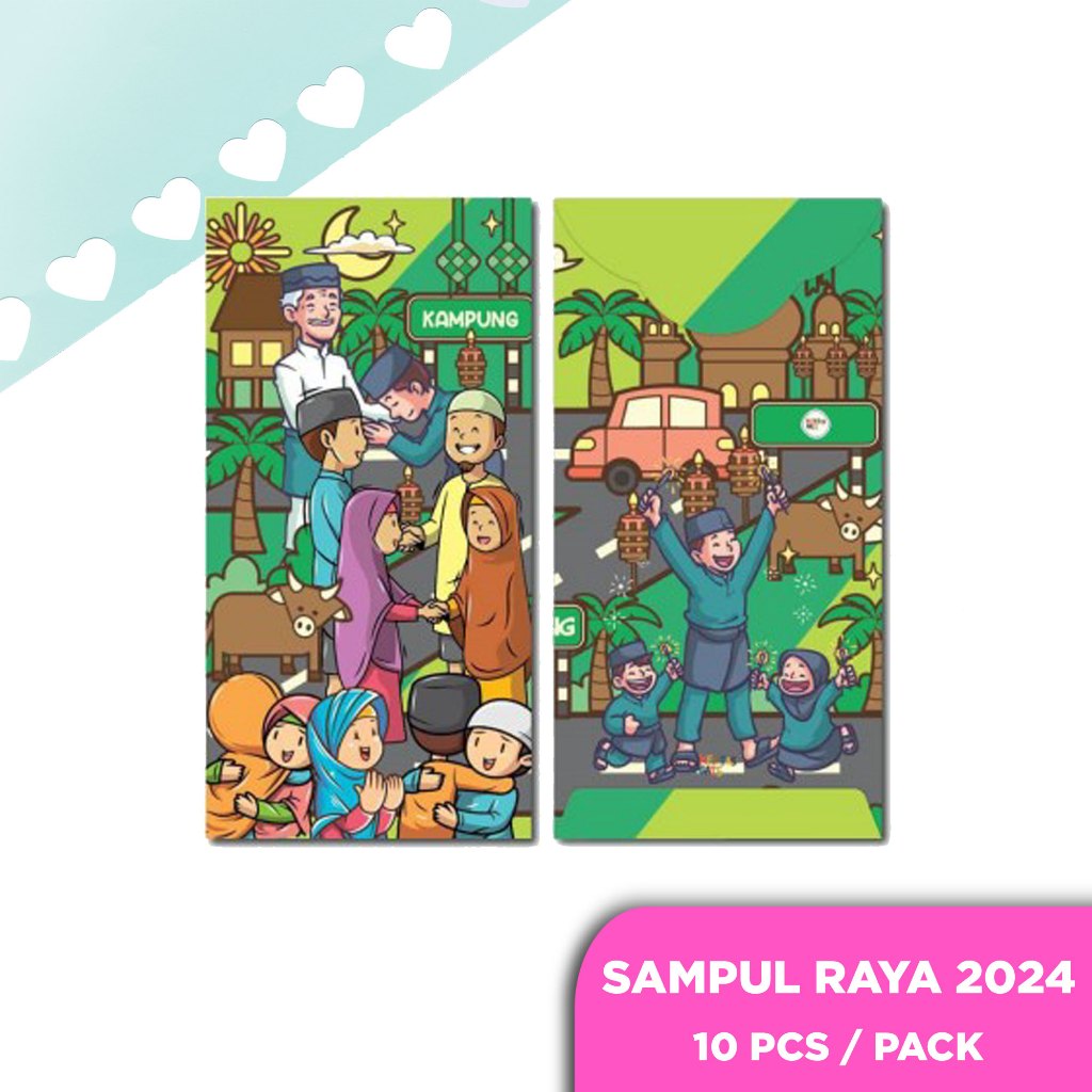 Sampul Duit Raya 2024 Kampung (10pcs / pkt) - 10 keping Angpao Hari ...