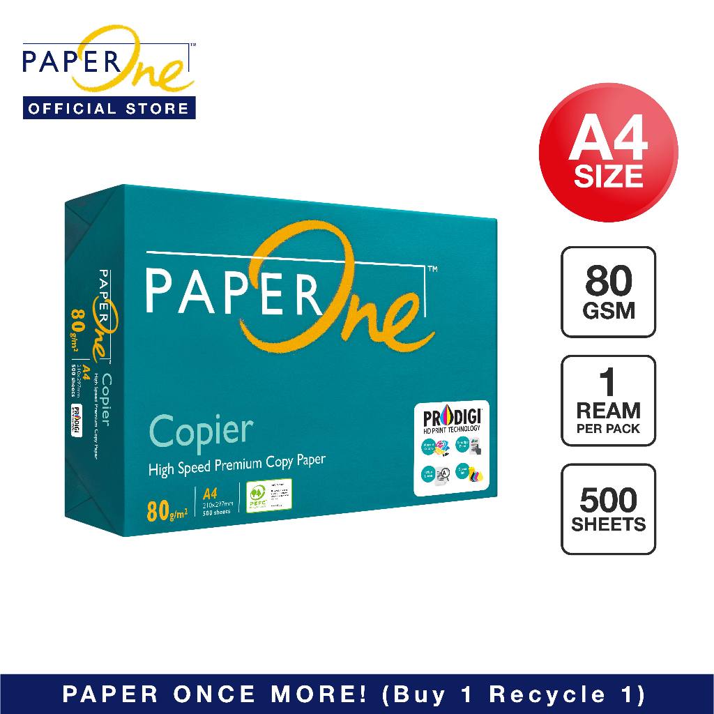 PaperOne A4 Copier Paper 80gsm 500 Sheets | Shopee Malaysia