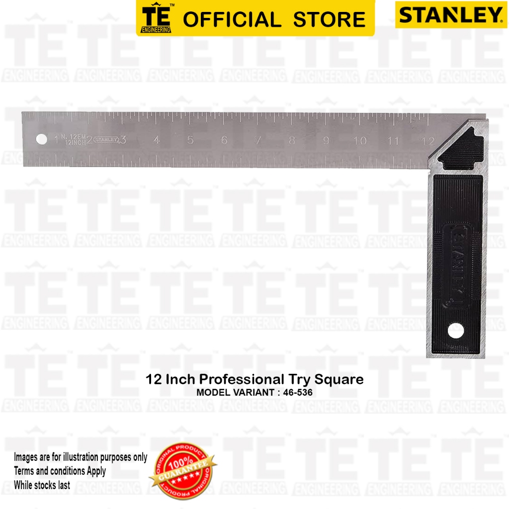 STANLEY 12 Inch Professional Try Square (MODEL VARIANT : STHT46536-8 ...