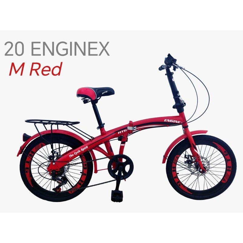 Basikal Folding 20 inch ENGINEX Ready Stock 100%pasang 20 Inch Folding Bike 7 SPEED Bicycle ...