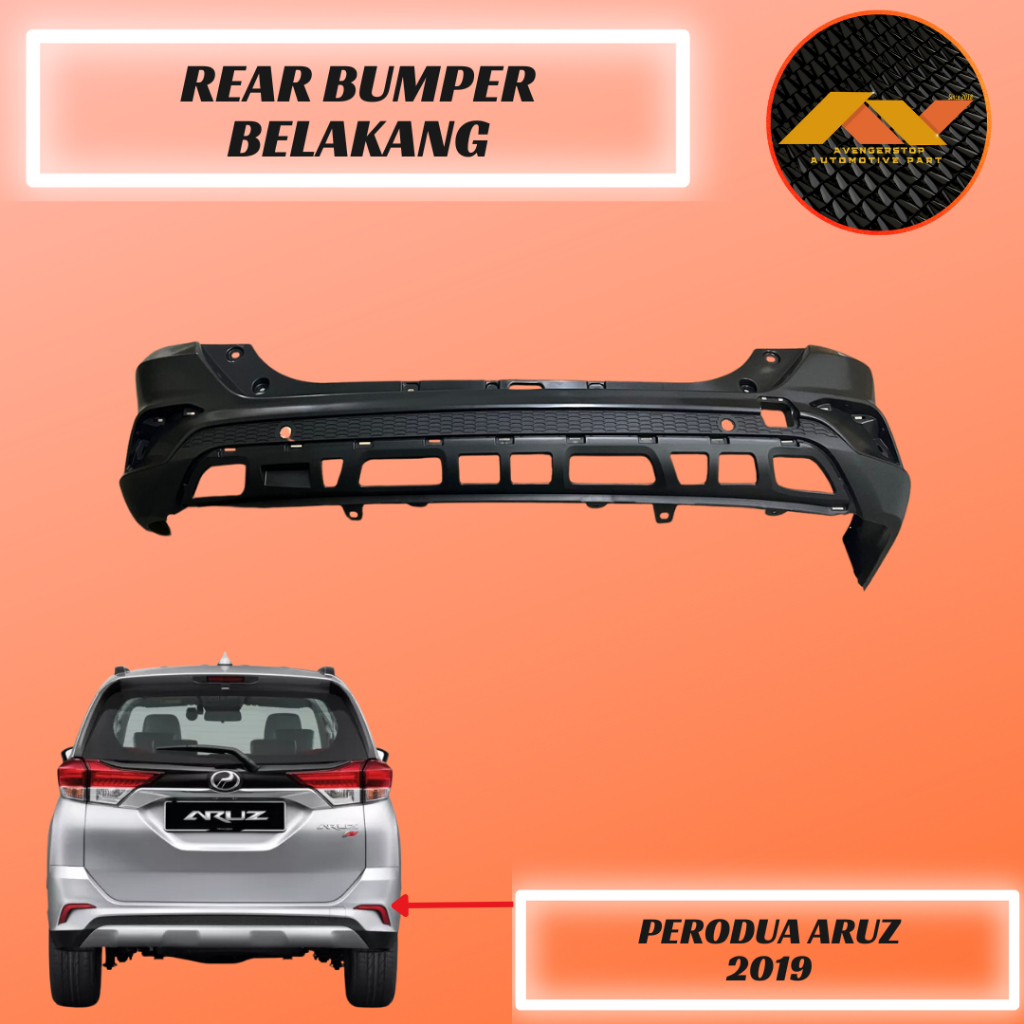 Original Perodua Aruz 2019 Rear Bumper Cover Belakang 100% New High ...