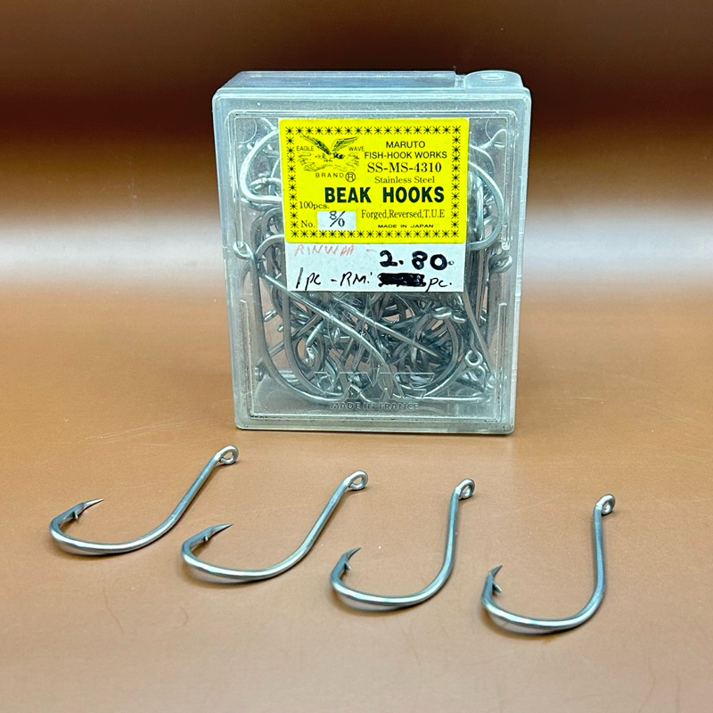 MARUTO EAGLE WAVE BEAK HOOKS SS-MS-4310 STAINLESS STEEL | Shopee Malaysia