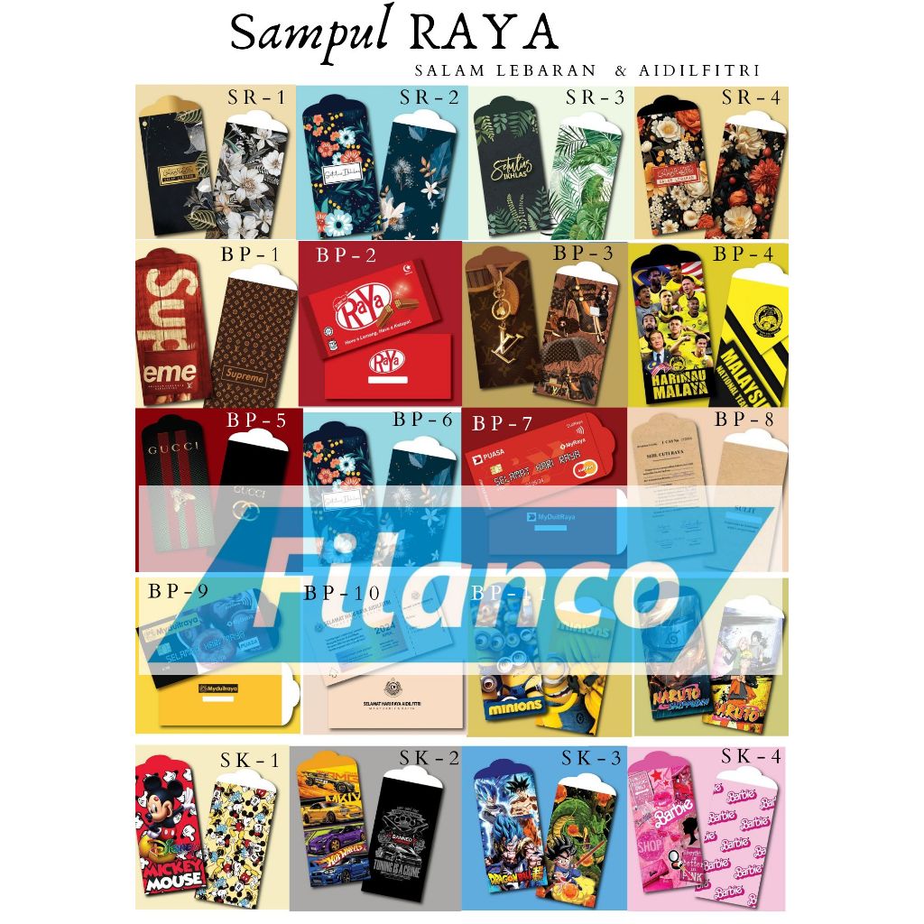 Sampul Raya Viral 10pcs Angpao 5pcs Salam Lebaran Aidilfitri 2024 ...