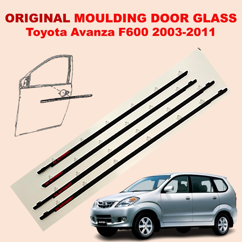 ORIGINAL Toyota Avanza F600 2003-2011 Glass Door Moulding Seal Rubber ...