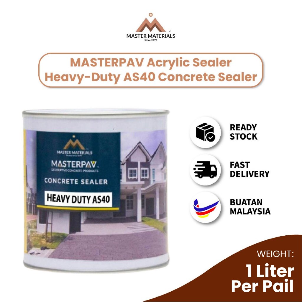 MASTERPAV Concrete Acrylic Sealer Heavy-Duty Concrete Sealer (1L) AS40 ...