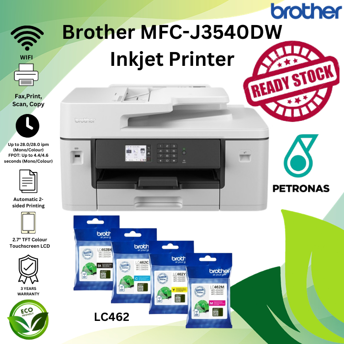 Brother MFC-J3540DW Inkjet Printer (Fast print speed with 2.7” LCD ...