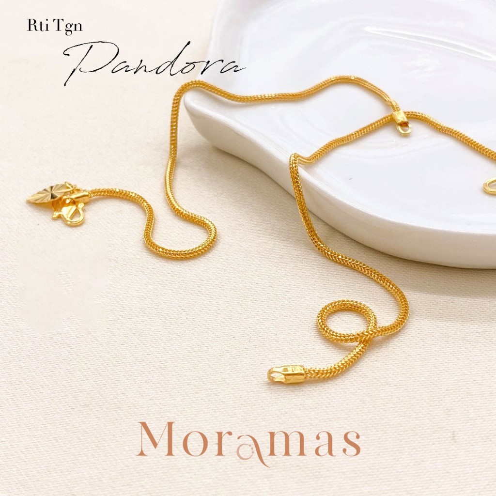 Moramas PANDORA Bracelet 916 Gold/ Rantai Tangan BELUT Emas 916/ 龙骨手链 ...