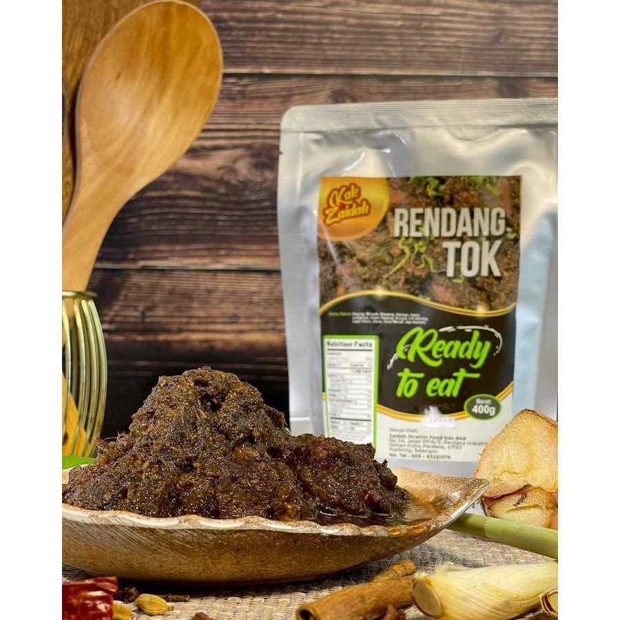 Kak Zaidah Rendang Tok sedia dimakan ready to eat pek baru isian 400g ...