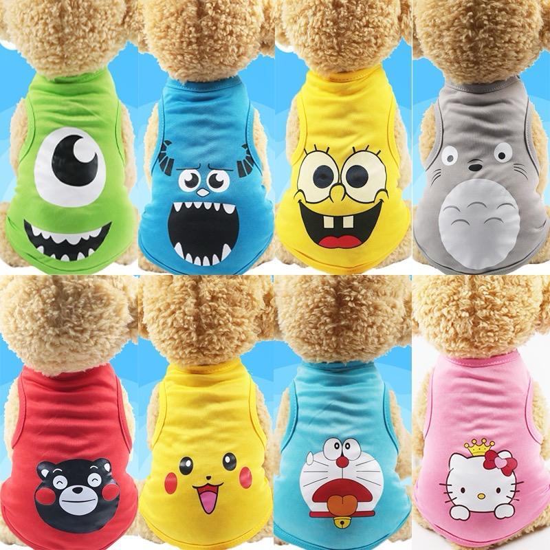 宠物衣服 Fashion cartoon design Pet Apparel Dog T-Shirt Cat T-Shirt Baju ...